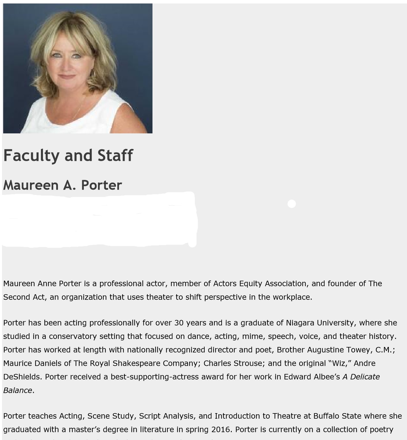 Wall of Fame | MAUREEN ANN PORTER